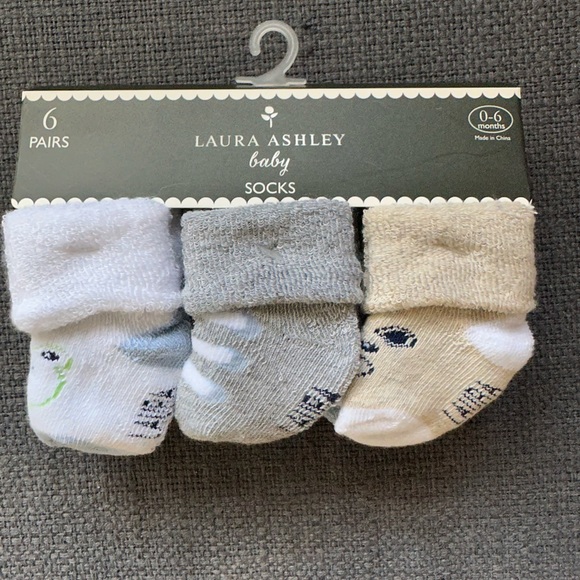 Laura Ashley | Accessories | Nwt Laura Ashley Baby Boy 6 Pack Terry ...